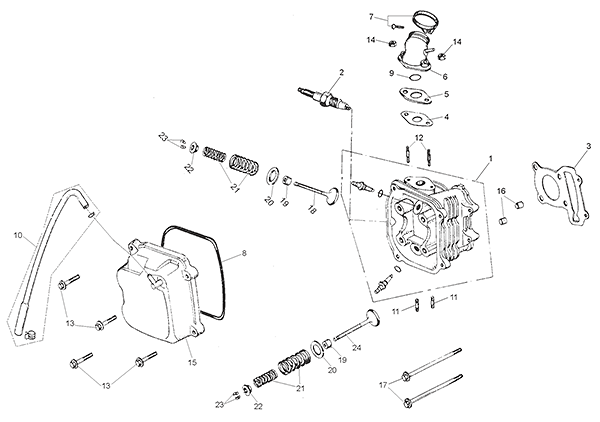 Cylinder Head Assembly (Kasea Adventure Buggy 150)